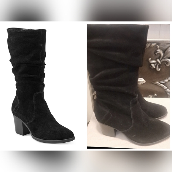 Earth | Shoes | Earth Vine Block Heel Almond Toe Casual Boots | Poshmark